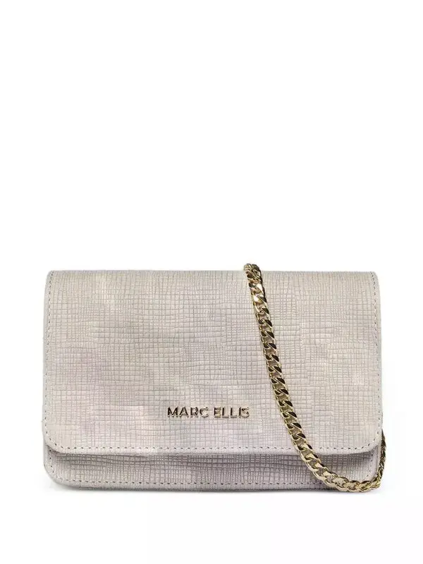 MARC ELLIS Everly Lizard-effect Clutch Bag - Neutrals