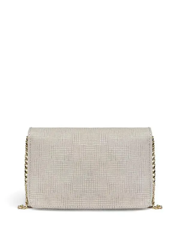 MARC ELLIS Everly Lizard-effect Clutch Bag - Neutrals