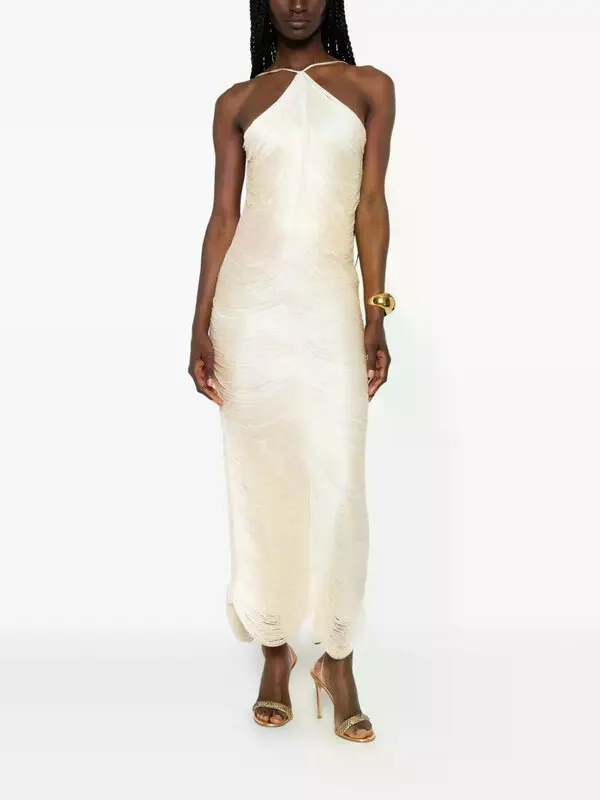 BLESS Fringed Halterneck Dress