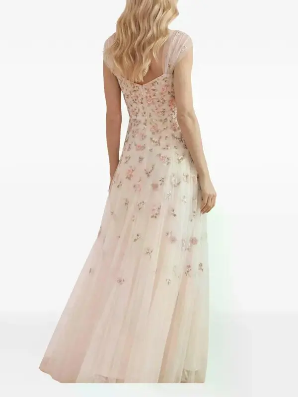 NEEDLE & THREAD Mayflower Ditsy Embroidered Gown