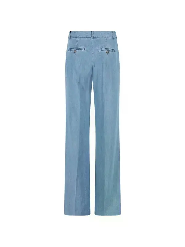 KILTIE Andrea Pressed-crease Trousers - Blue