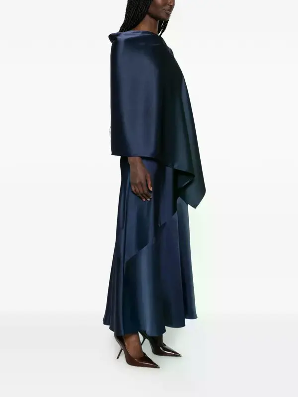 Max Mara Calante Asymmetric Draped Dress - Blue