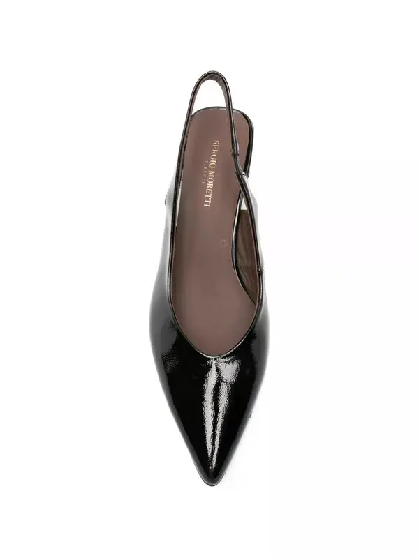 SERGIO MORETTI FIRENZE Patent-finish Slingback Pumps