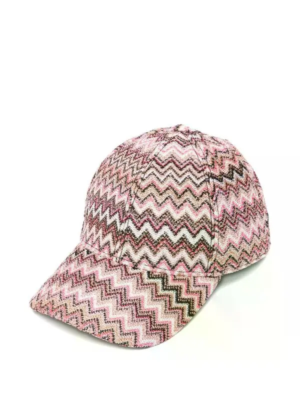 Missoni Zigzag-knit Baseball Cap - Pink