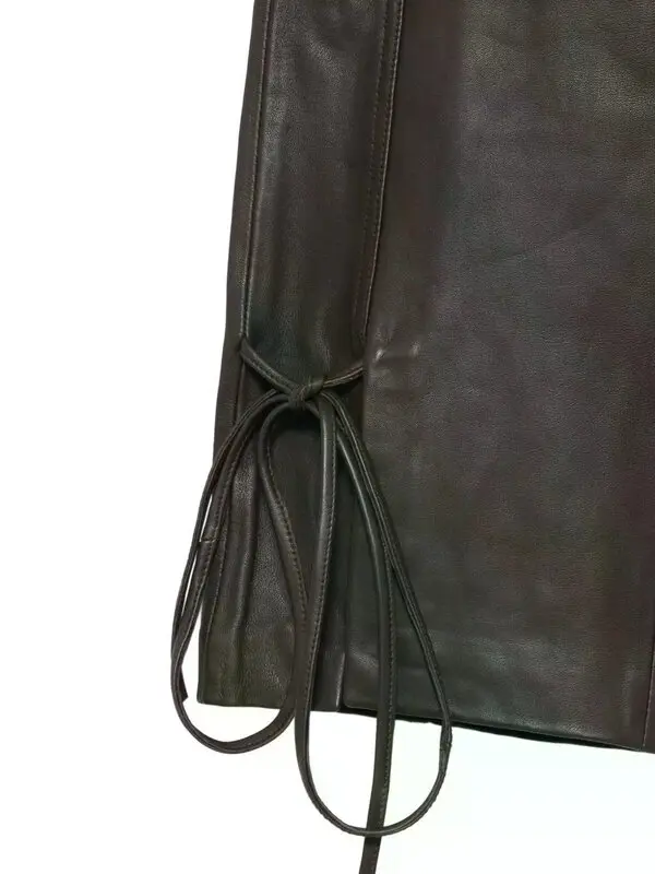 WON HUNDRED Bella String Leather Trousers
