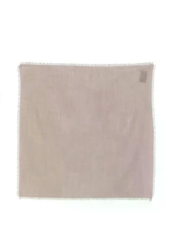 RIER Frayed-edge Wool Scarf - Neutrals