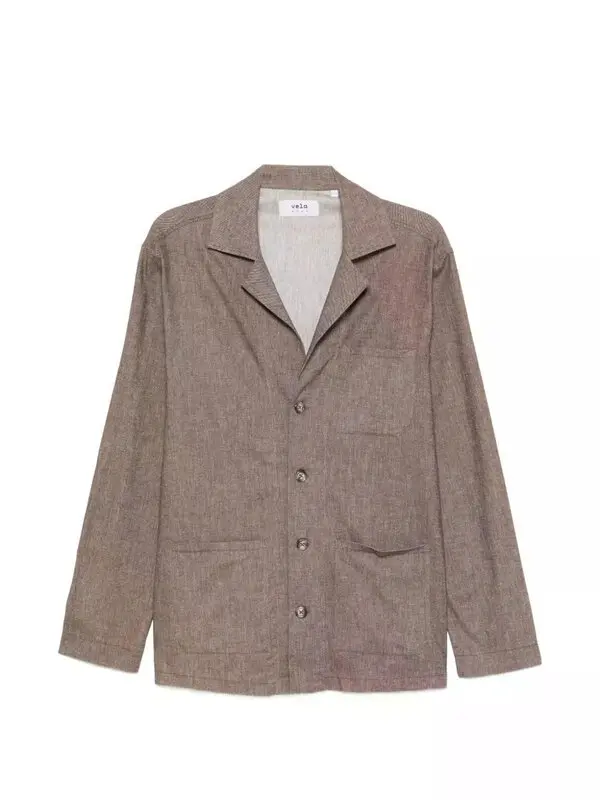 VELA SHOP Patch-pocket Long-sleeve Shirt