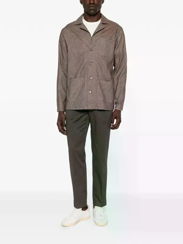 VELA SHOP Patch-pocket Long-sleeve Shirt