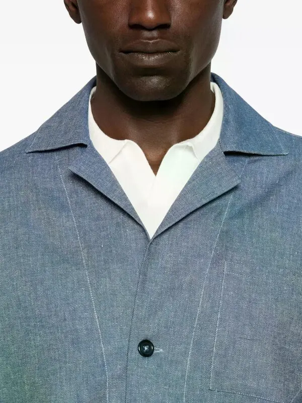 VELA SHOP Patch-pocket Button-up Shirt