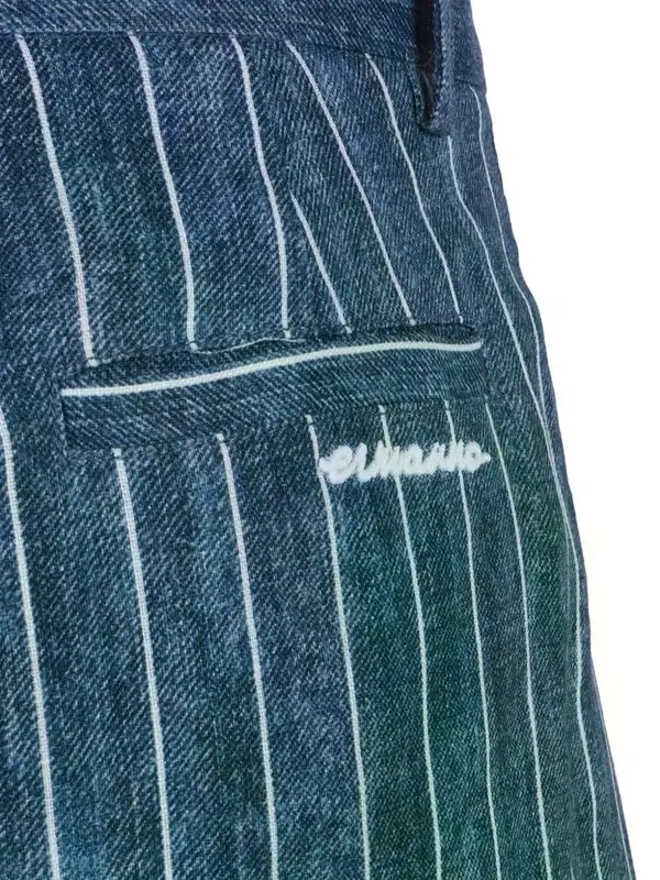 ERMANNO FIRENZE Pinstriped Pleated Shorts