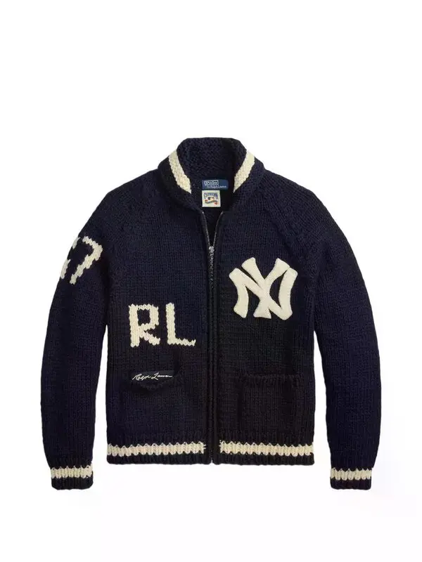Polo Ralph Lauren Logo-patch Chunky-knit Cardigan