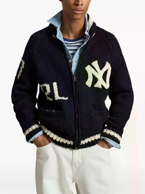 Polo Ralph Lauren Logo-patch Chunky-knit Cardigan