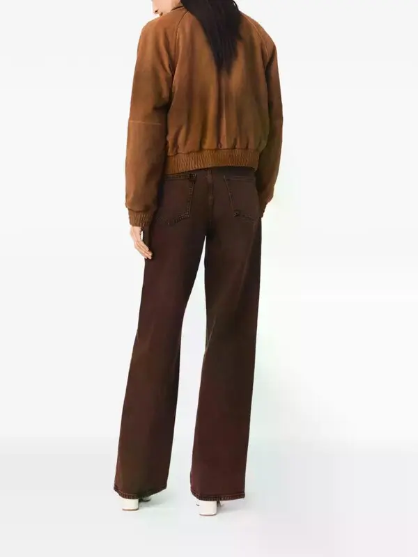 Maje Chain-link Belted Boot-cut Jeans - Brown