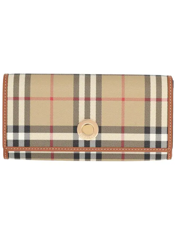 Burberry Portafoglio "continental Check - Beige