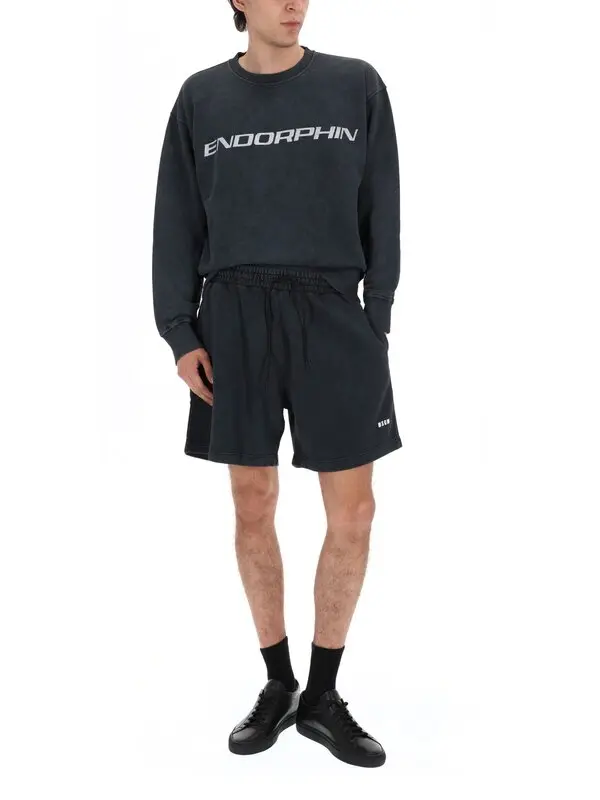 MSGM Logo Shorts - Charcoal