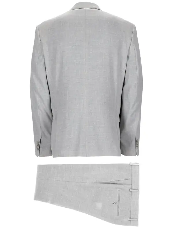 BOSS Two-piece Suit With Micro Pattern - Grey