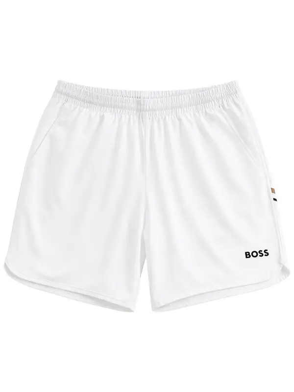 BOSS Shorts With Logo - White