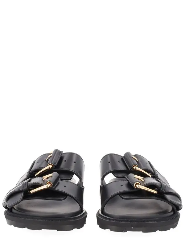 Moschino Sandals With Buckled Straps - Black