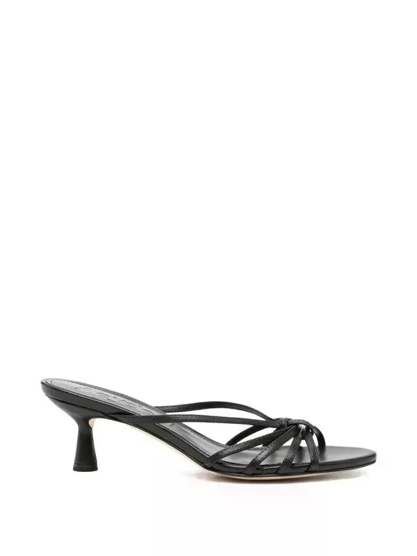 AeydĒ Knotted-strap Leather Sandals - Black