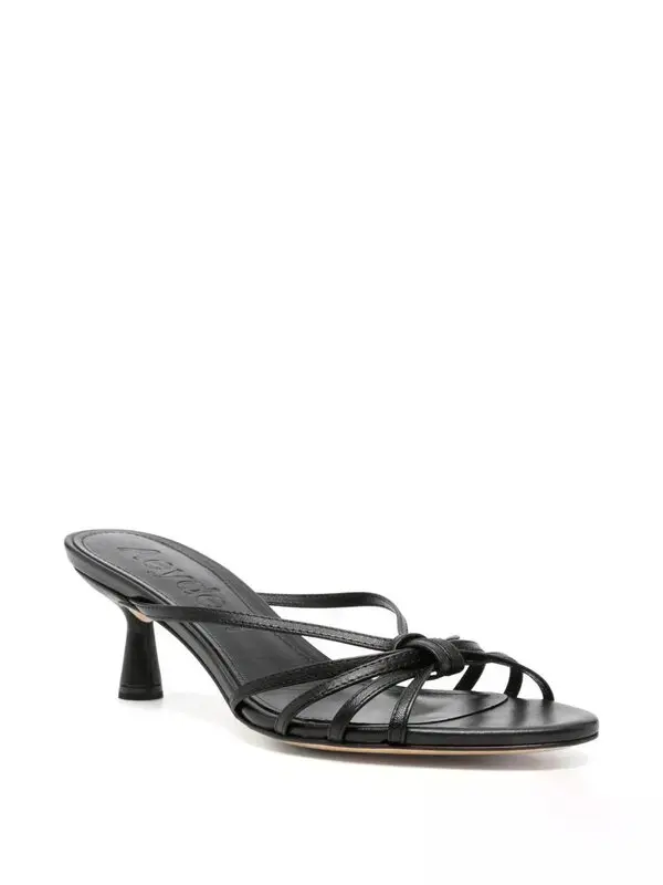 AeydĒ Knotted-strap Leather Sandals - Black
