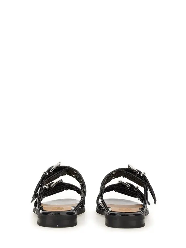 GANNI Buckled Sandals - Black