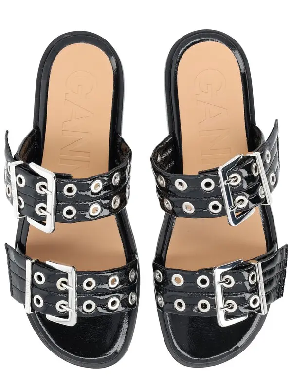 GANNI Buckled Sandals - Black