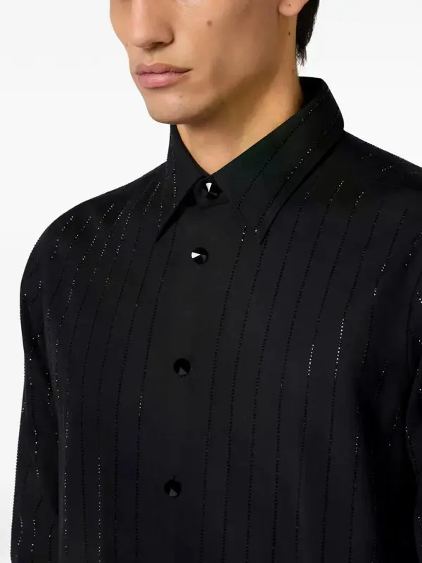 Philipp Plein Stripes Stones Shirt