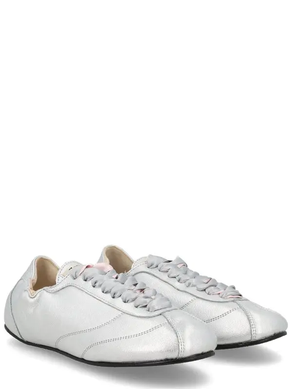 Repetto Tennis Silk Sneaker - Silver