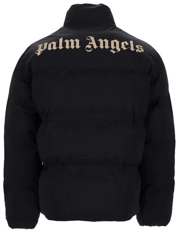 Palm Angels Giacca Con Logo - Black