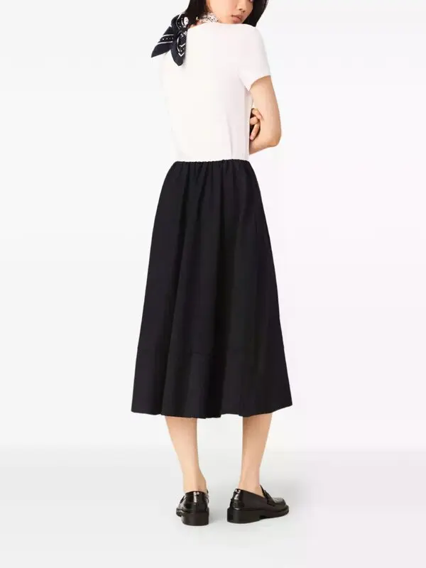 Maje Ribbed T-shirt With Clover Embroidery - White