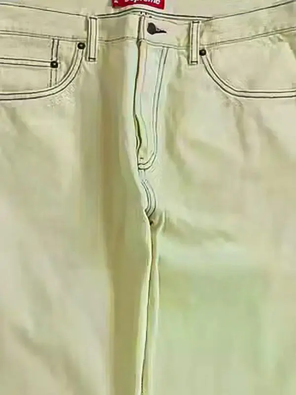 Supreme Bleached Straight-leg Jeans