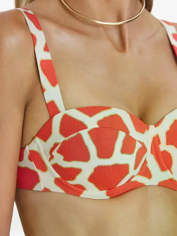 SOFIA ERHAN Giraffe-print Belted Bikini - Orange