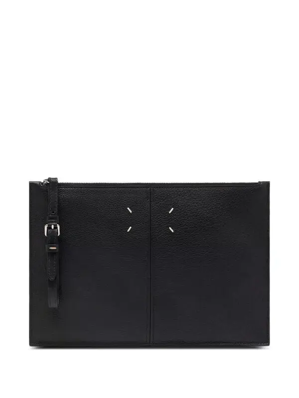 MAISON MARGIELA Buckled Leather Clutch Bag