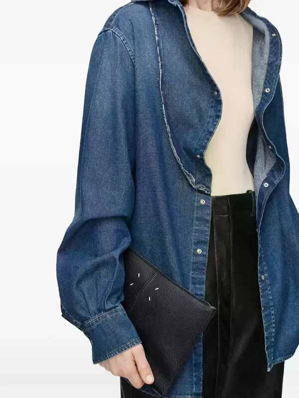 MAISON MARGIELA Buckled Leather Clutch Bag