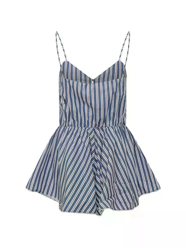Andamane Celeste Striped Playsuit - Blue