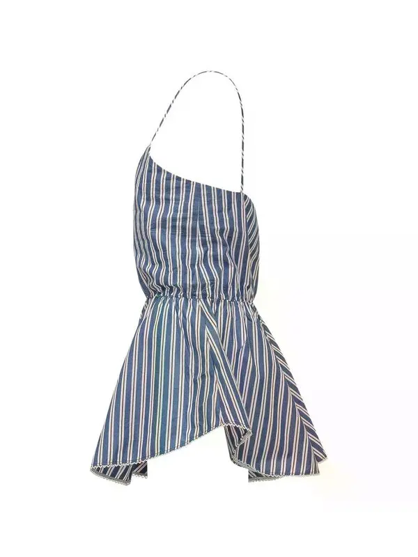 Andamane Celeste Striped Playsuit - Blue