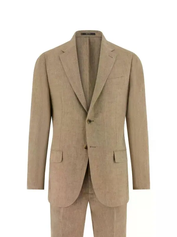 Boggi Milano Single-breasted Linen Suit - Neutrals
