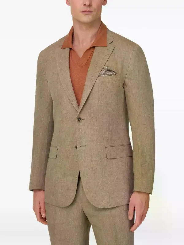 Boggi Milano Single-breasted Linen Suit - Neutrals