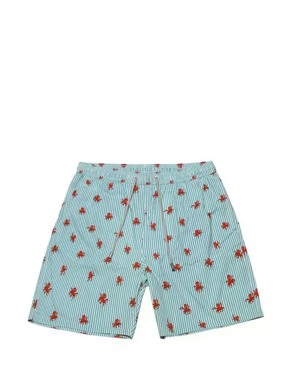 MC2 SAINT BARTH Octopus-print Swim Shorts - Blue