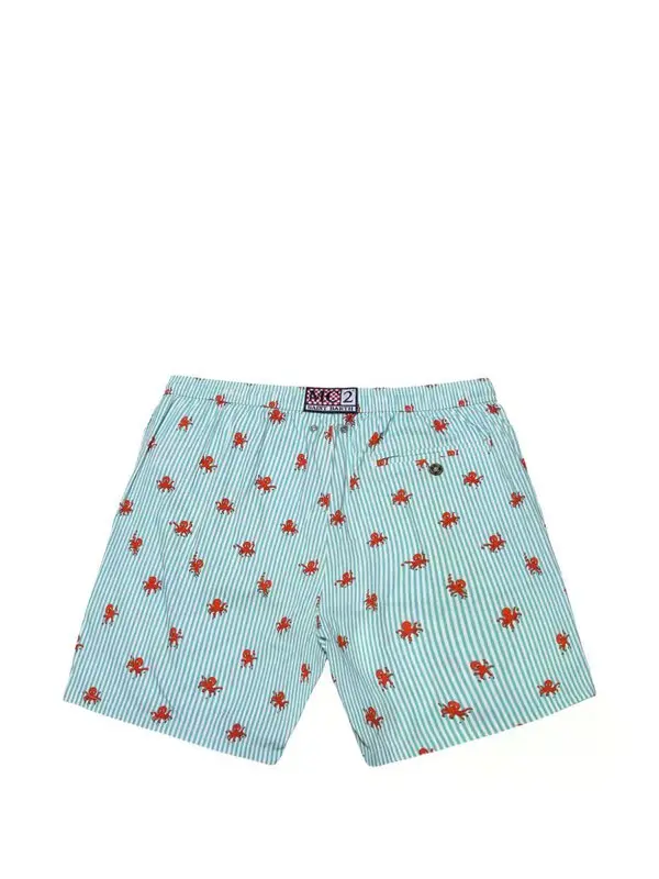 MC2 SAINT BARTH Octopus-print Swim Shorts - Blue