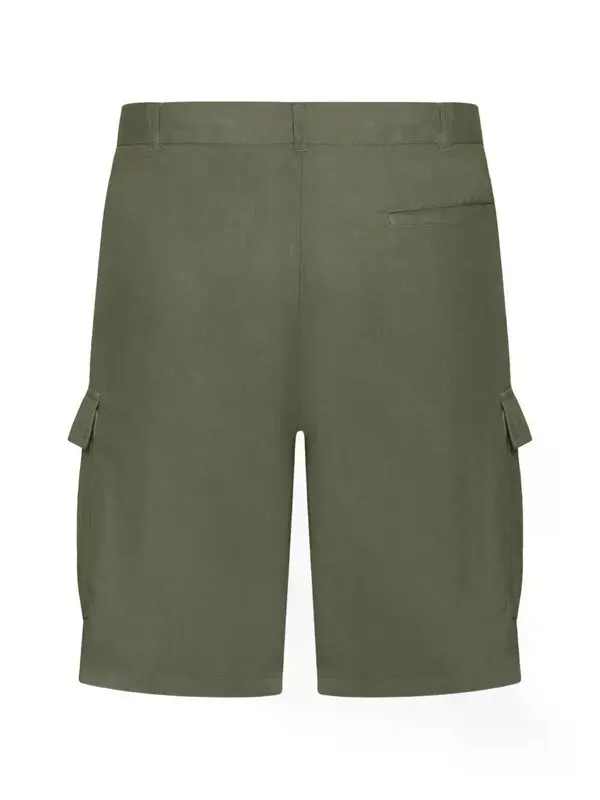 120% Lino Linen Cargo Shorts - Green
