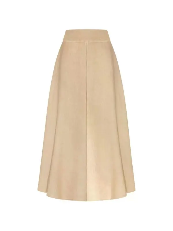 120% Lino Panelled A-line Midi Skirt