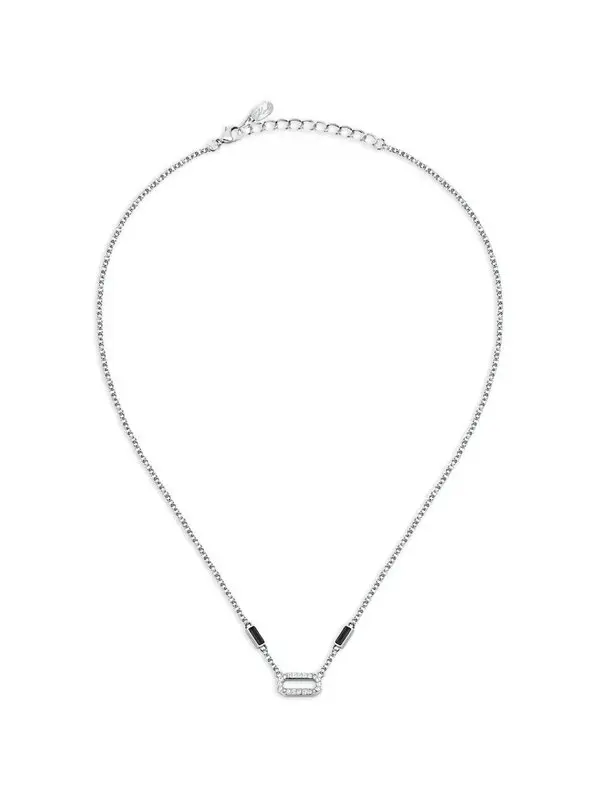 Karl Lagerfeld Chain-link Pendant Necklace - Silver