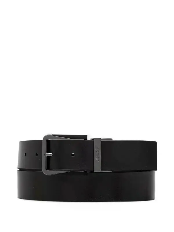 Guess Reversible Saffiano-leather Belt - Black