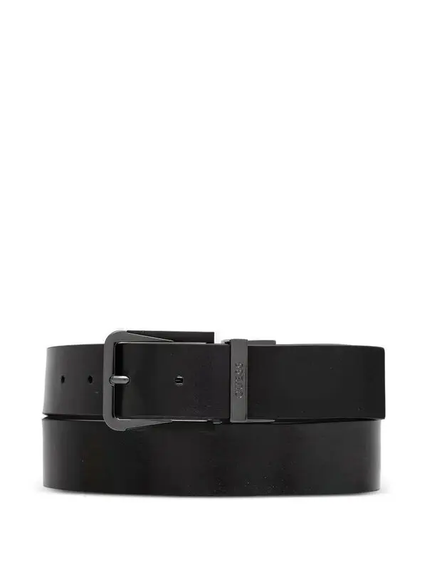Guess Reversible Saffiano-leather Belt - Black