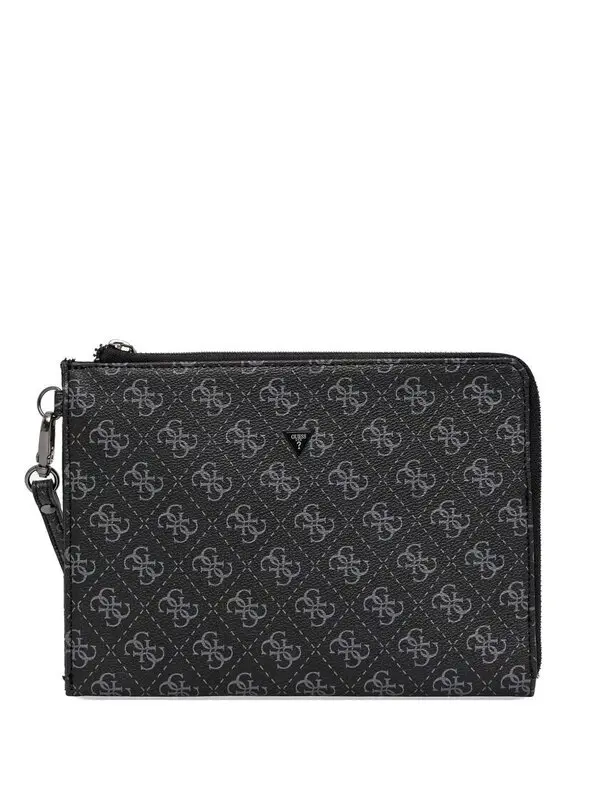 Guess Mini Milano Logo-plaque Clutch Bag - Black