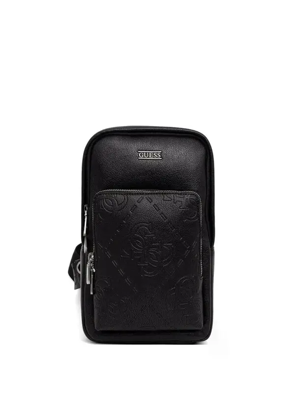Guess Boston Logo-pattern Backpack - Black
