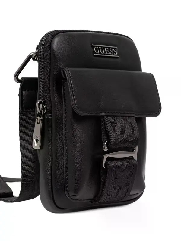 Guess Logo-plaque Flap-pocket Messenger Bag