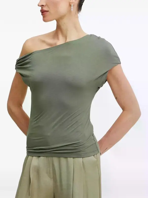 Guess Dolman One-shoulder Top - Green