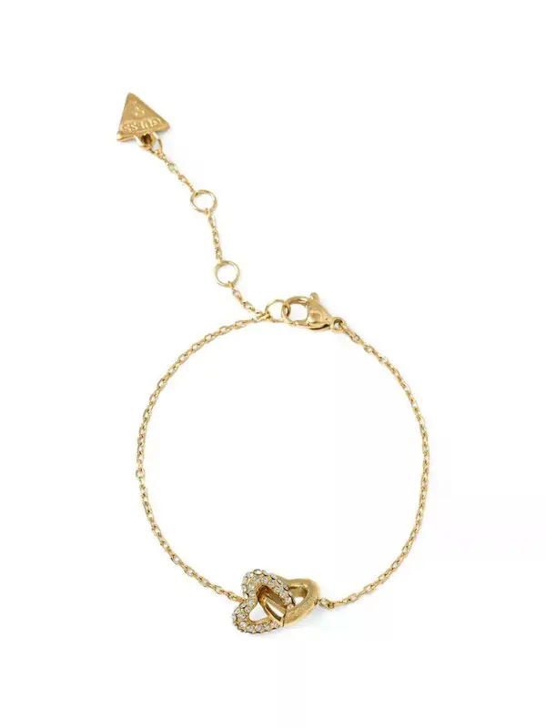 Guess Crystal-embellished Interlocking-heart Jewelry Set